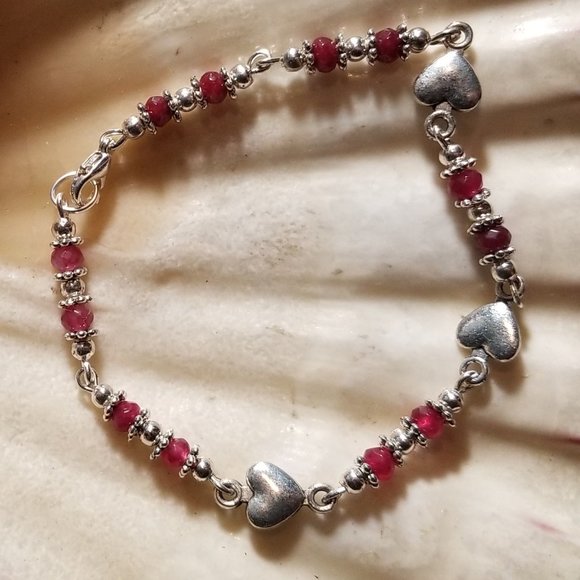 Jewelry | Faceted Ruby Bracelet | Poshmark